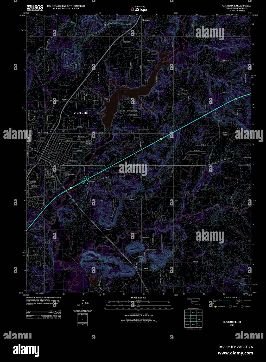 Map of claremore hi-res stock photography and images - Alamy