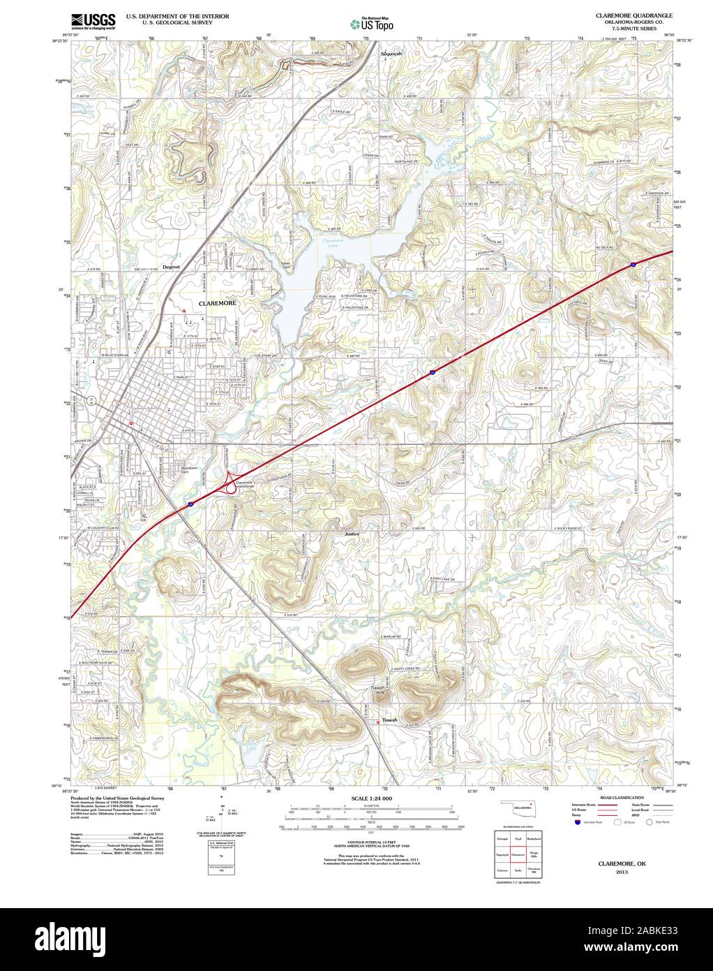Map of claremore hi-res stock photography and images - Alamy