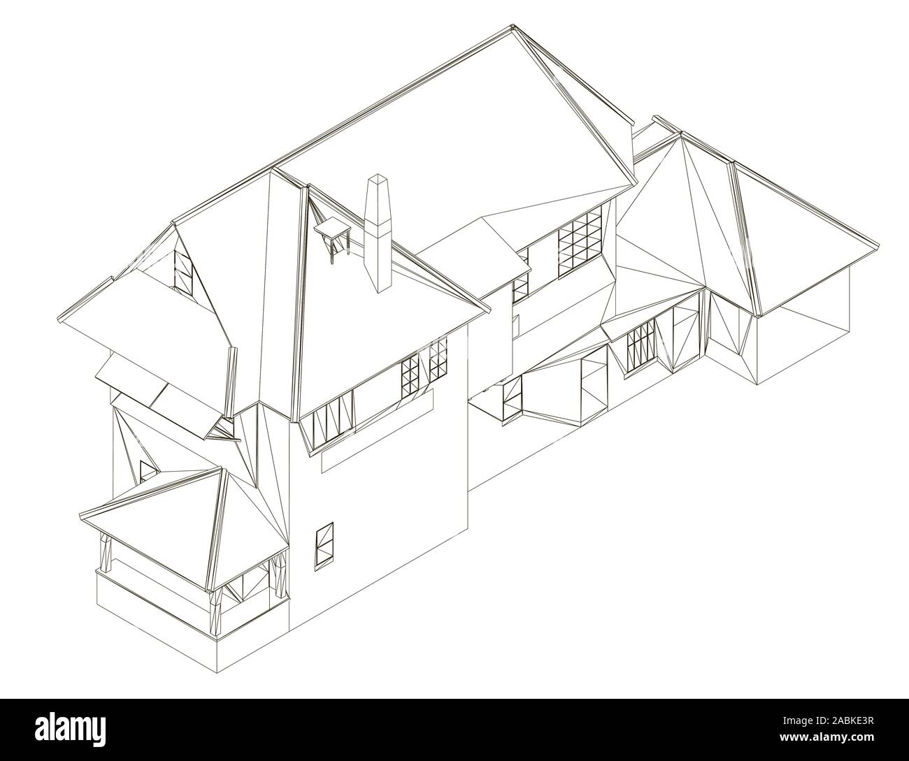 Two room cottage Cut Out Stock Images & Pictures - Alamy