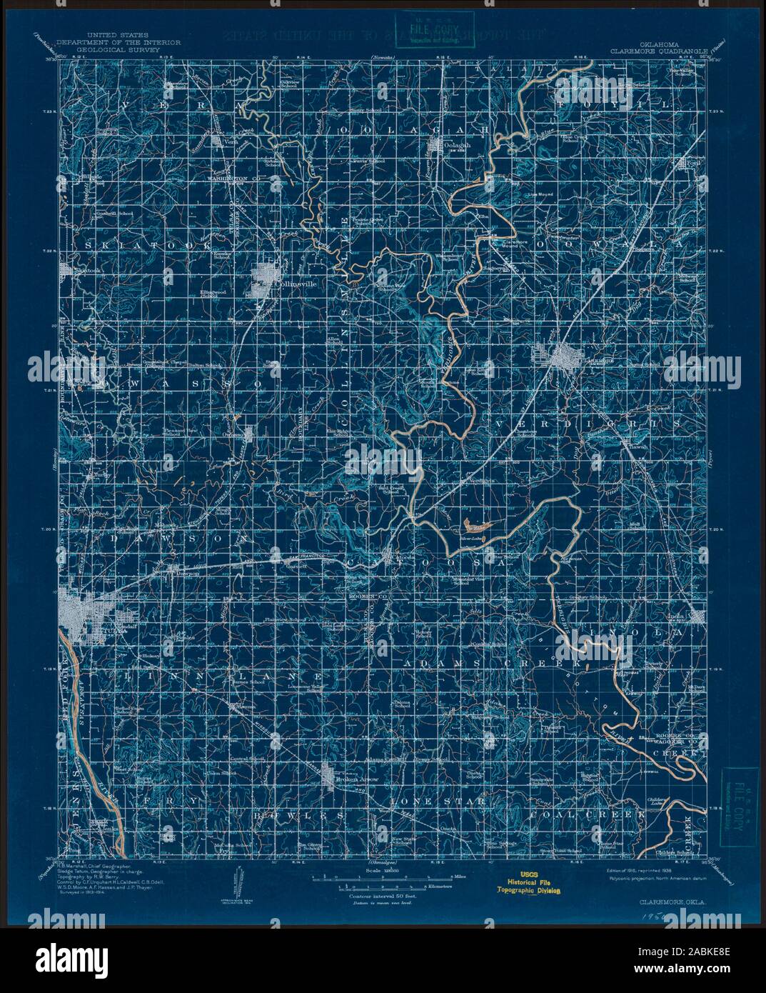 Map of claremore hi-res stock photography and images - Alamy