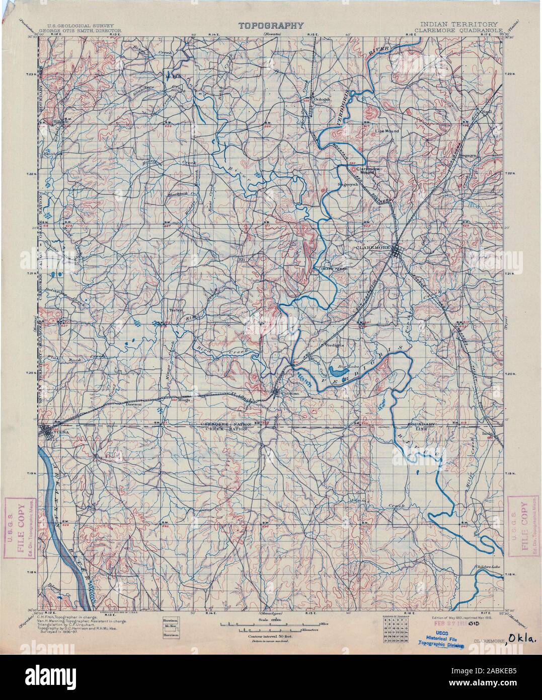 Map of claremore hi-res stock photography and images - Alamy
