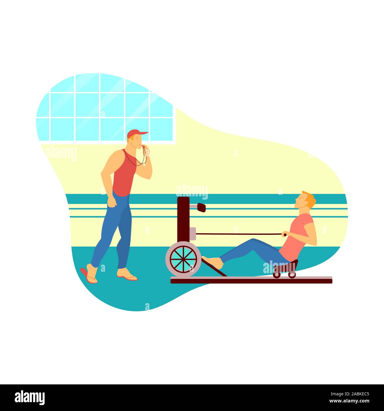 Rowing instructor Stock Vector Images - Alamy