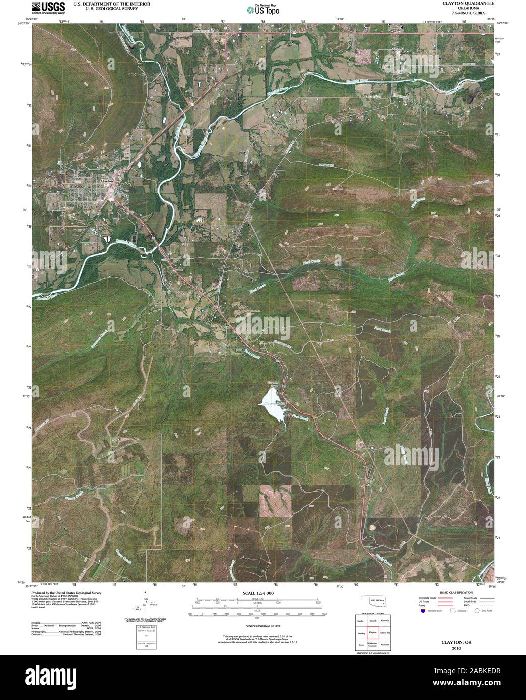 Map of clayton oklahoma hi-res stock photography and images - Alamy