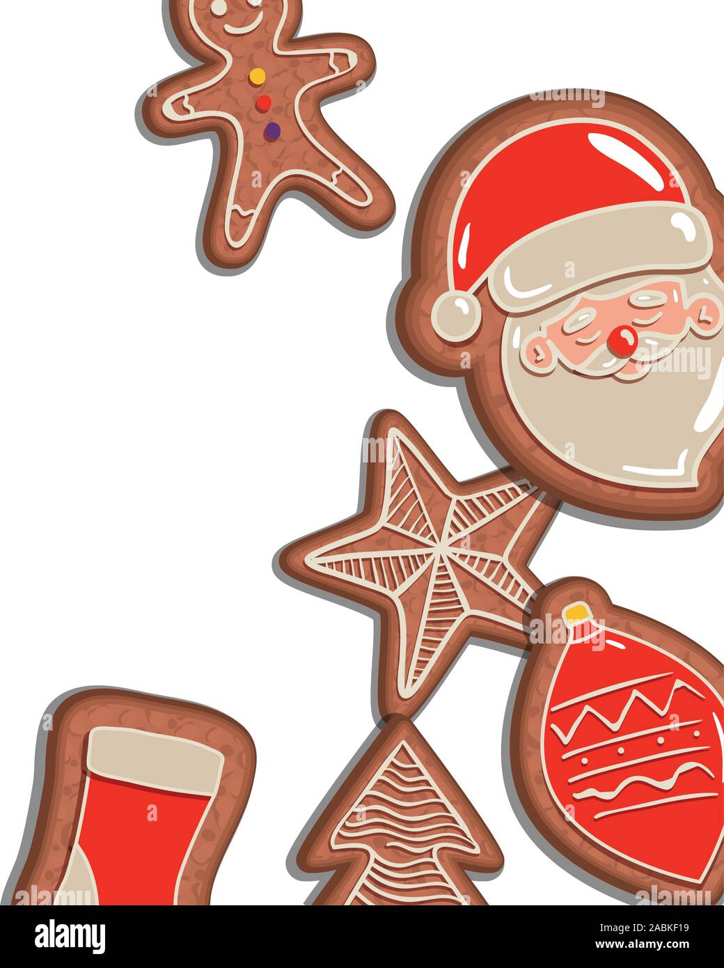 Classic christmas gingerbread cookies Stock Vector Images - Alamy
