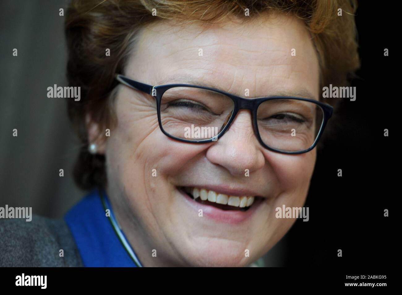 Monika Hohlmeier, the daughter of Franz Josef Strauß, in Munich ...