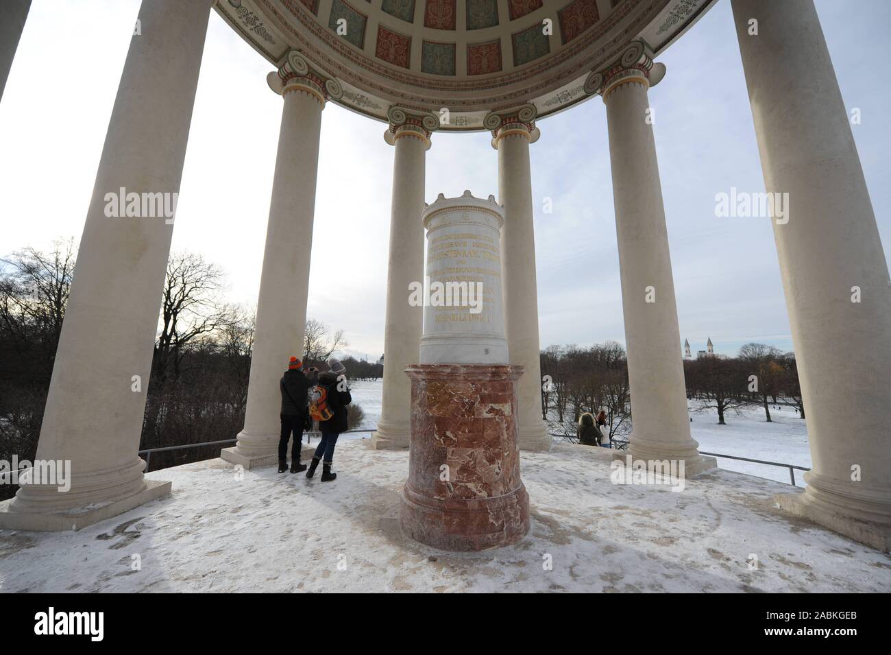 The Monopteros in the English Garden in winter. [automated translation ...