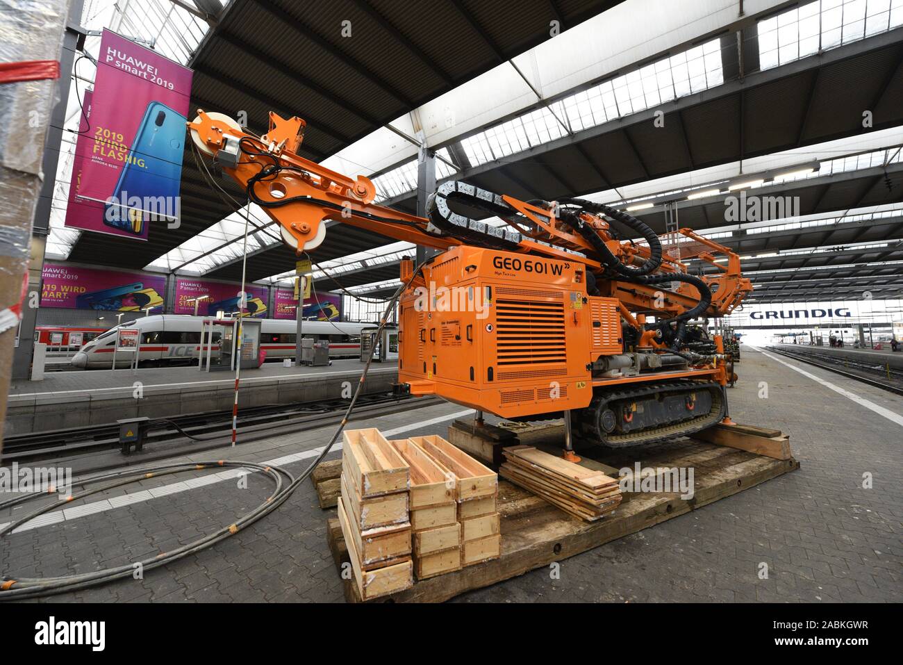 A Comacchio drilling rig is waiting to be used on the platform between ...