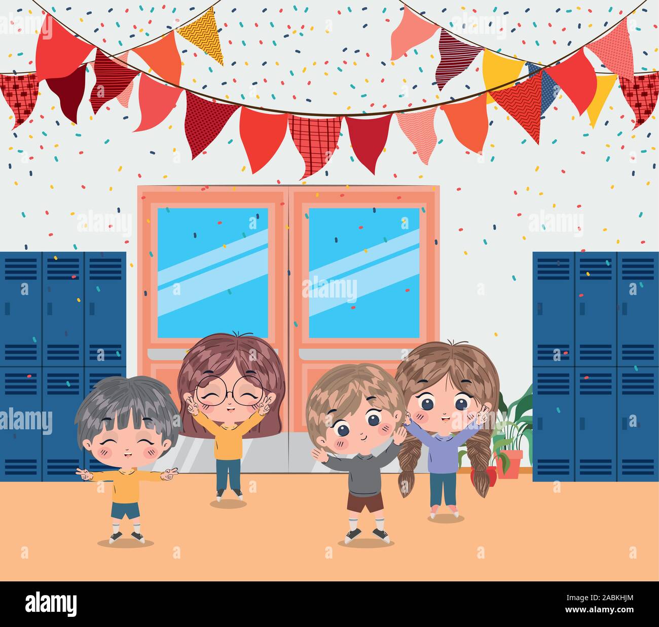 School kids cartoons vector design Stock Vector Image & Art - Alamy