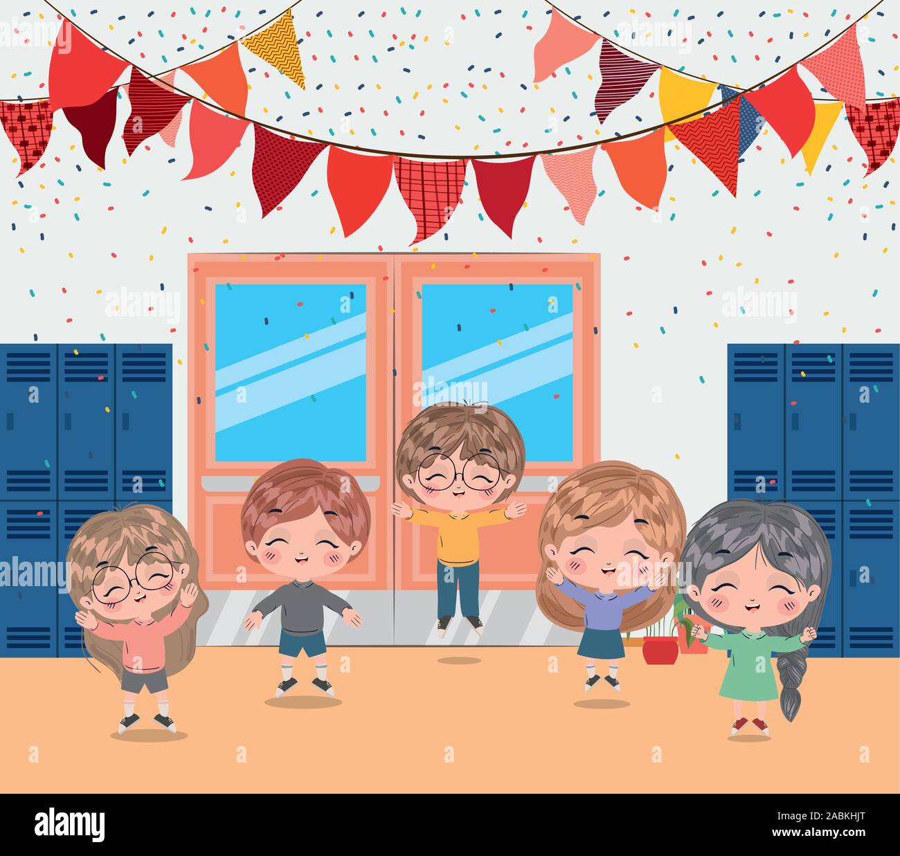 School kids cartoons vector design Stock Vector Image & Art - Alamy