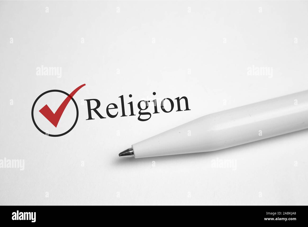 Religion. Filling in the questionnaire, documents. The checkboxes are ...