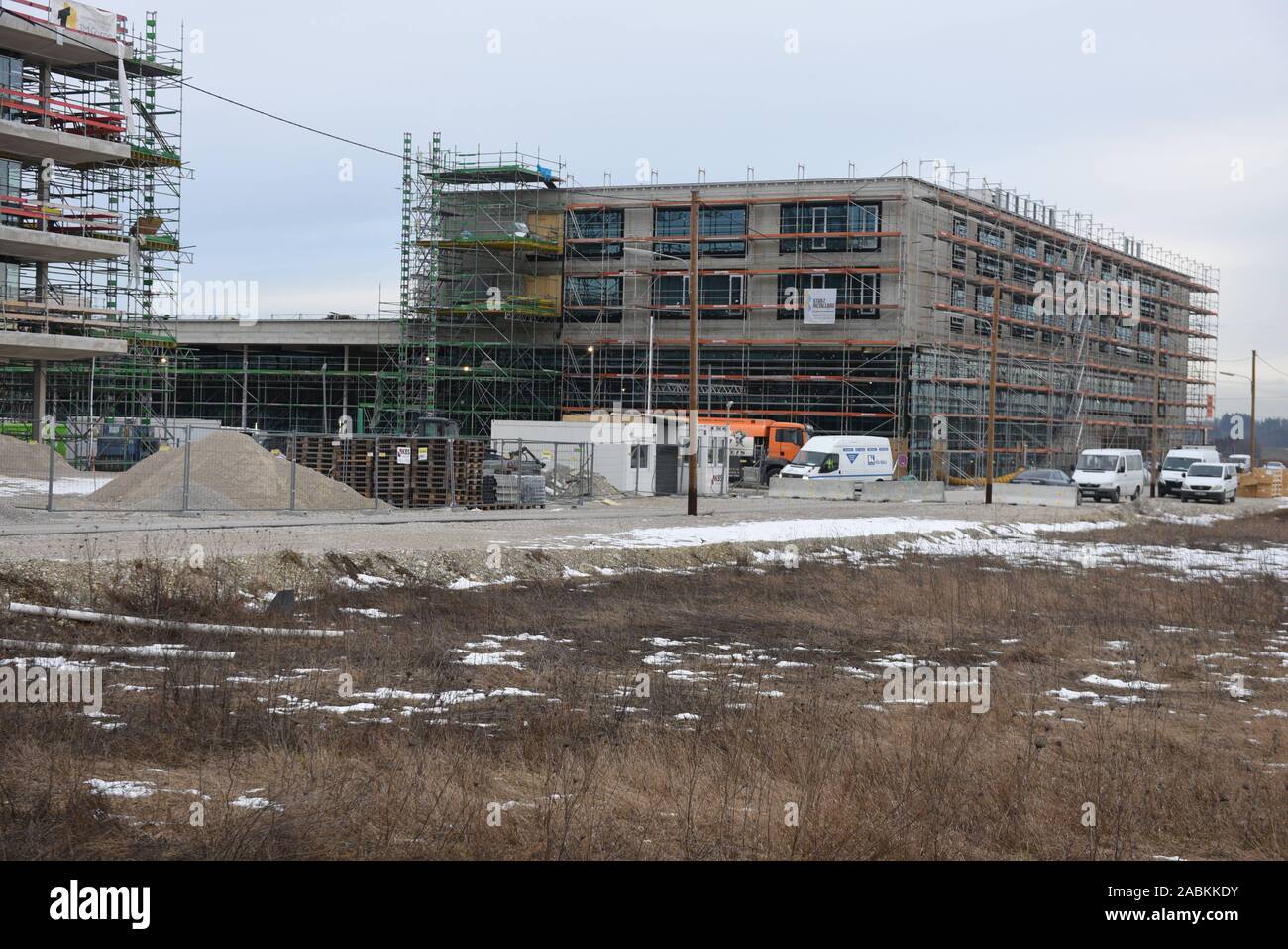 The construction site of the planned educational centre in the new ...
