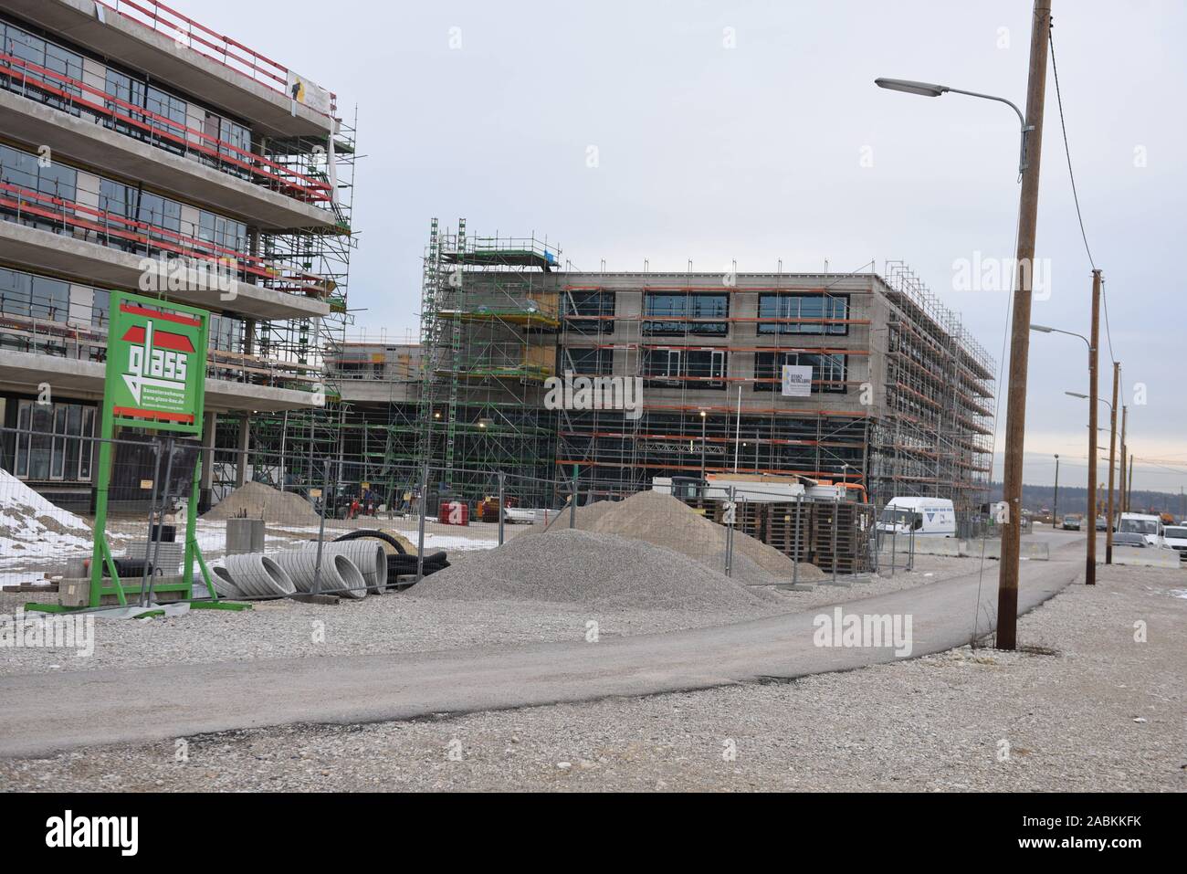 The construction site of the planned educational centre in the new ...