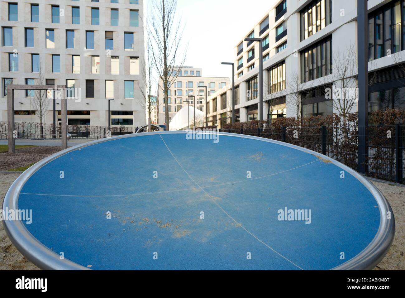 Playgrounds at the new development area "Schwabinger Tor" at the ...