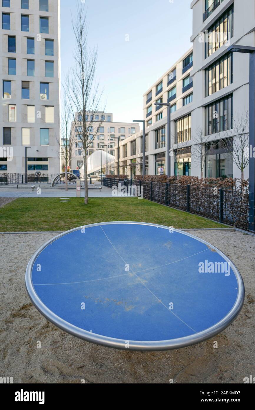 Playgrounds at the new development area "Schwabinger Tor" at the ...