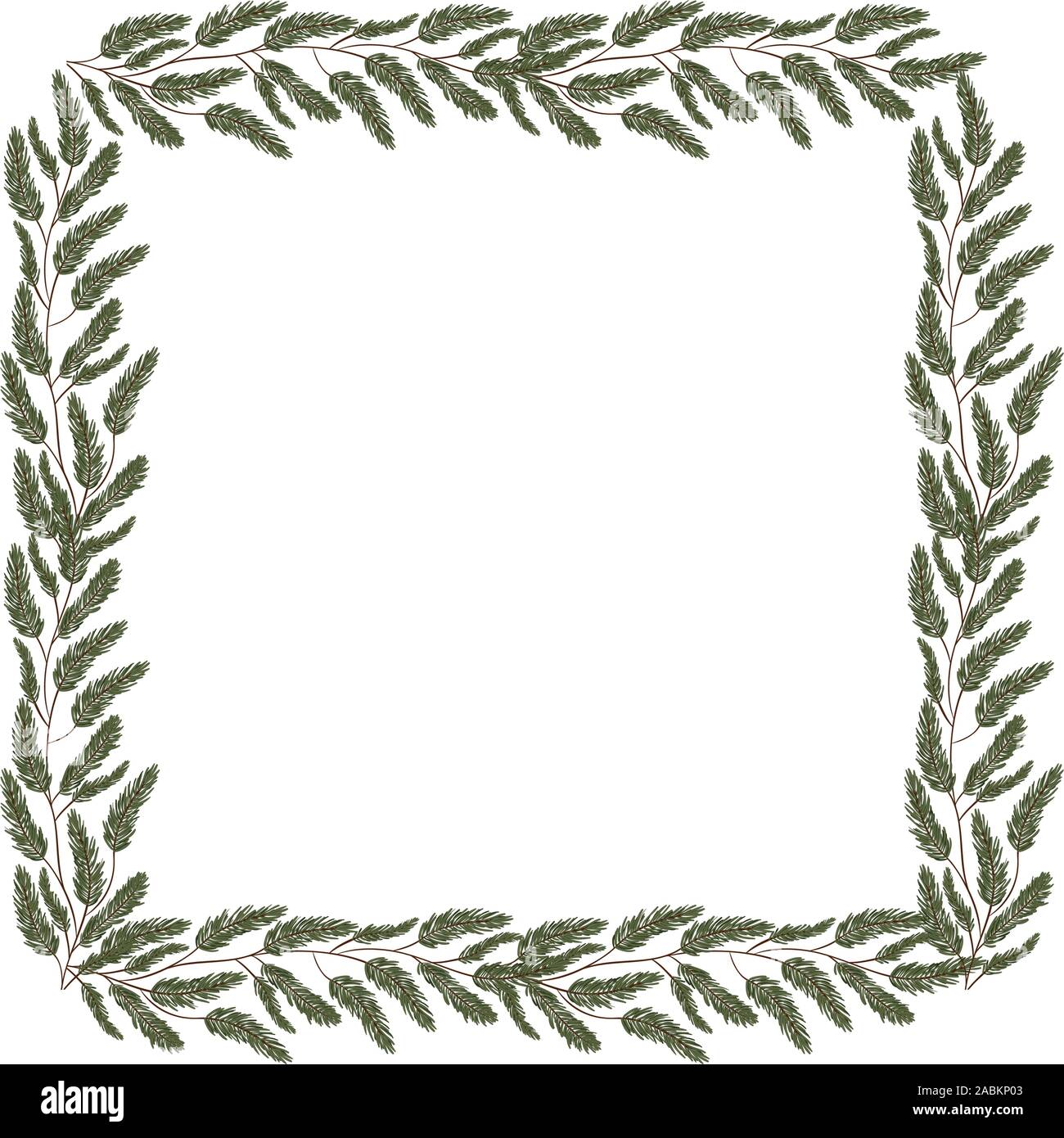 Green leaves frame vector design Stock Vector Image & Art - Alamy