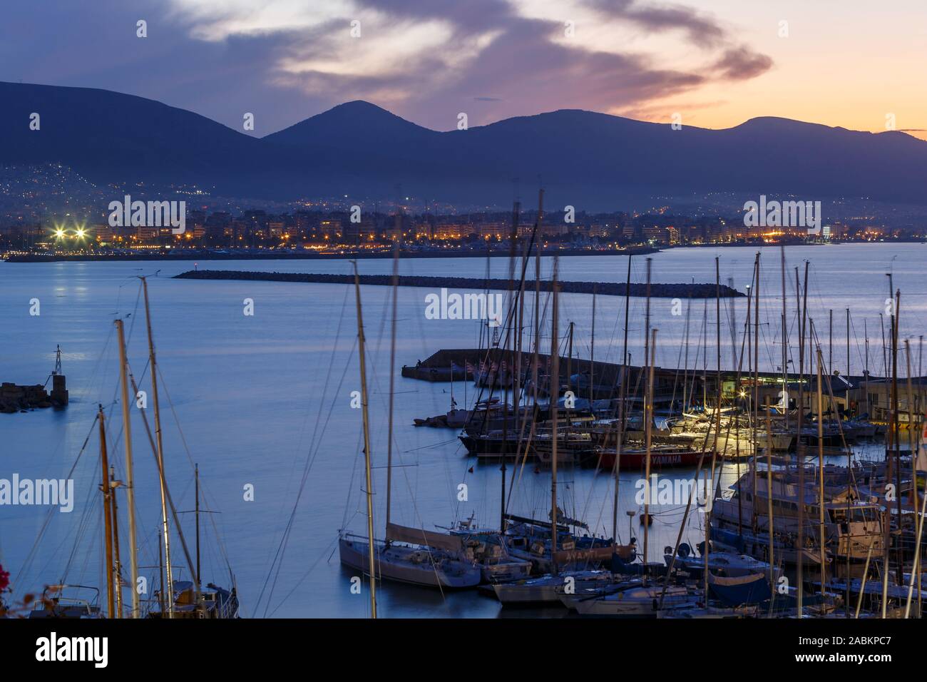 Athens, Greece - November 26, 2019: Sail boats at the yacht club in ...