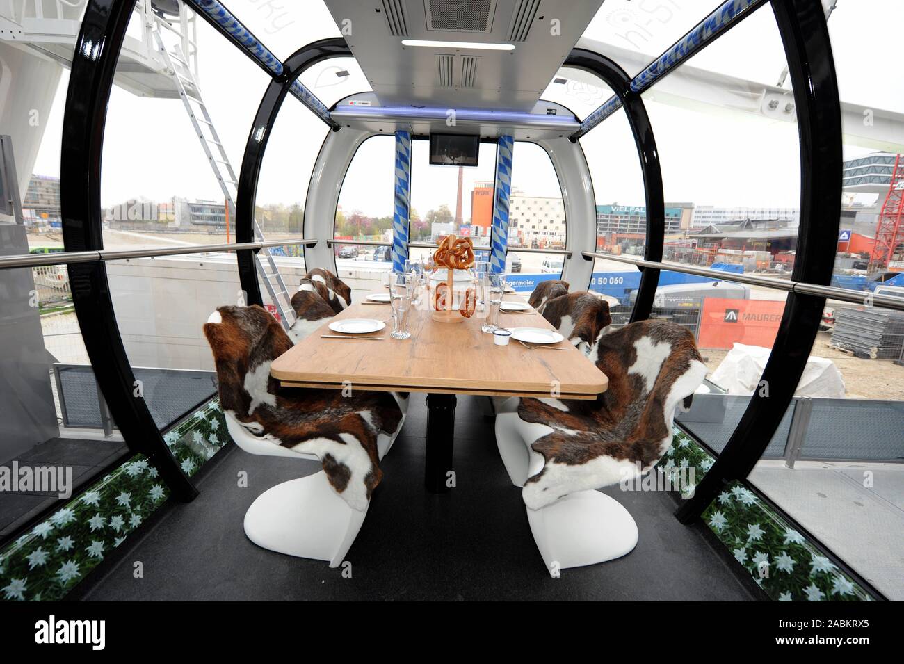 Interior view of the newly opened Hi-Sky Giant Ferris Wheel in the ...