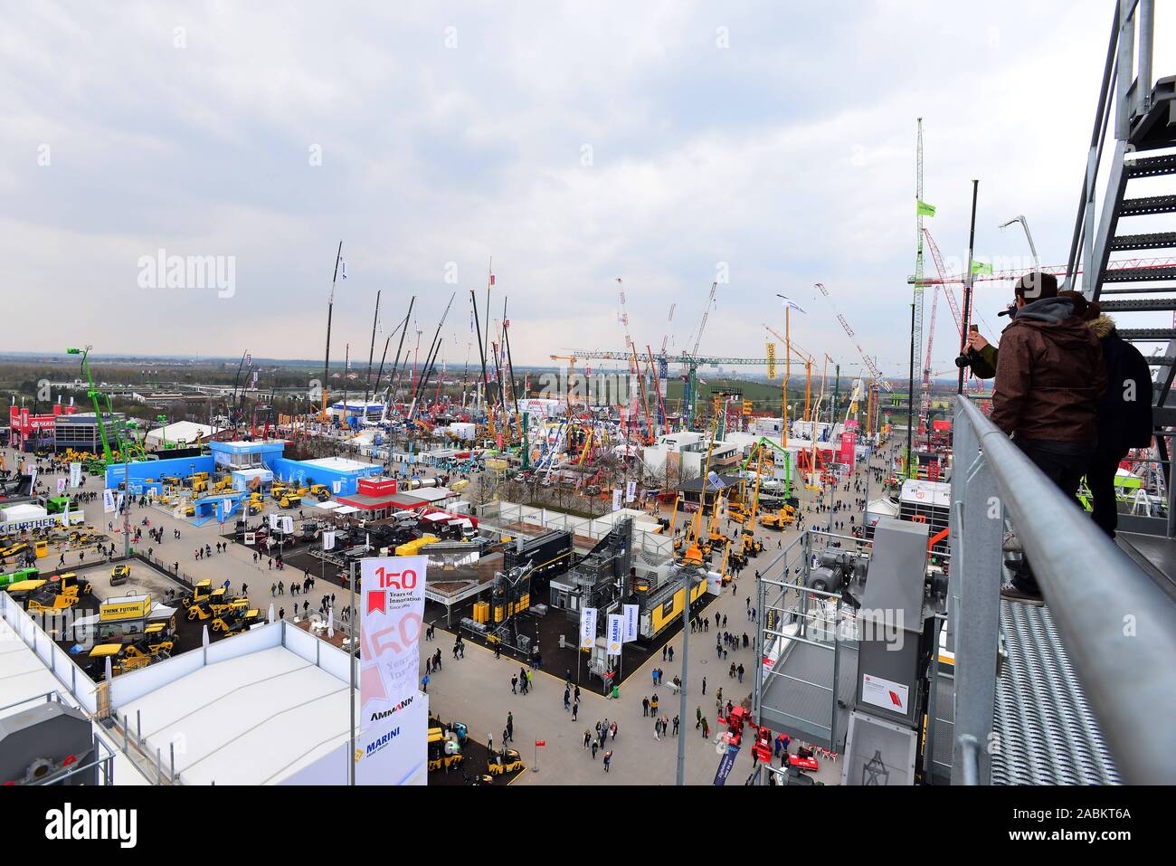 View from the 40 meter high tower of the Swiss company Ammann (asphalt ...