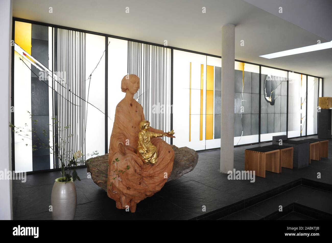 The pilgrimage church Maria Eich in Planegg near Munich with its floor ...