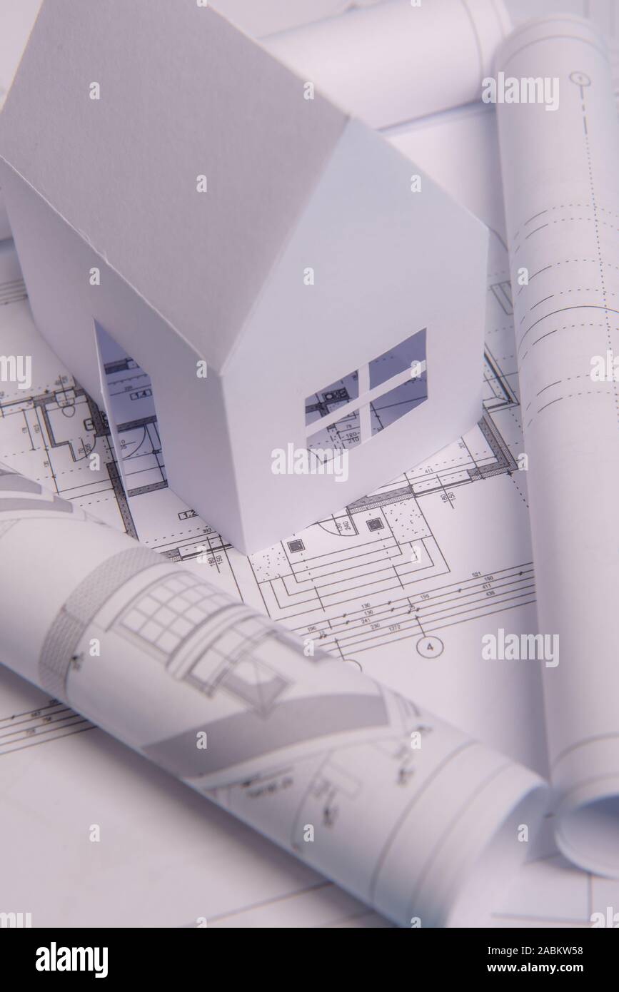 White family paper house, house projects plan and blueprints in the ...