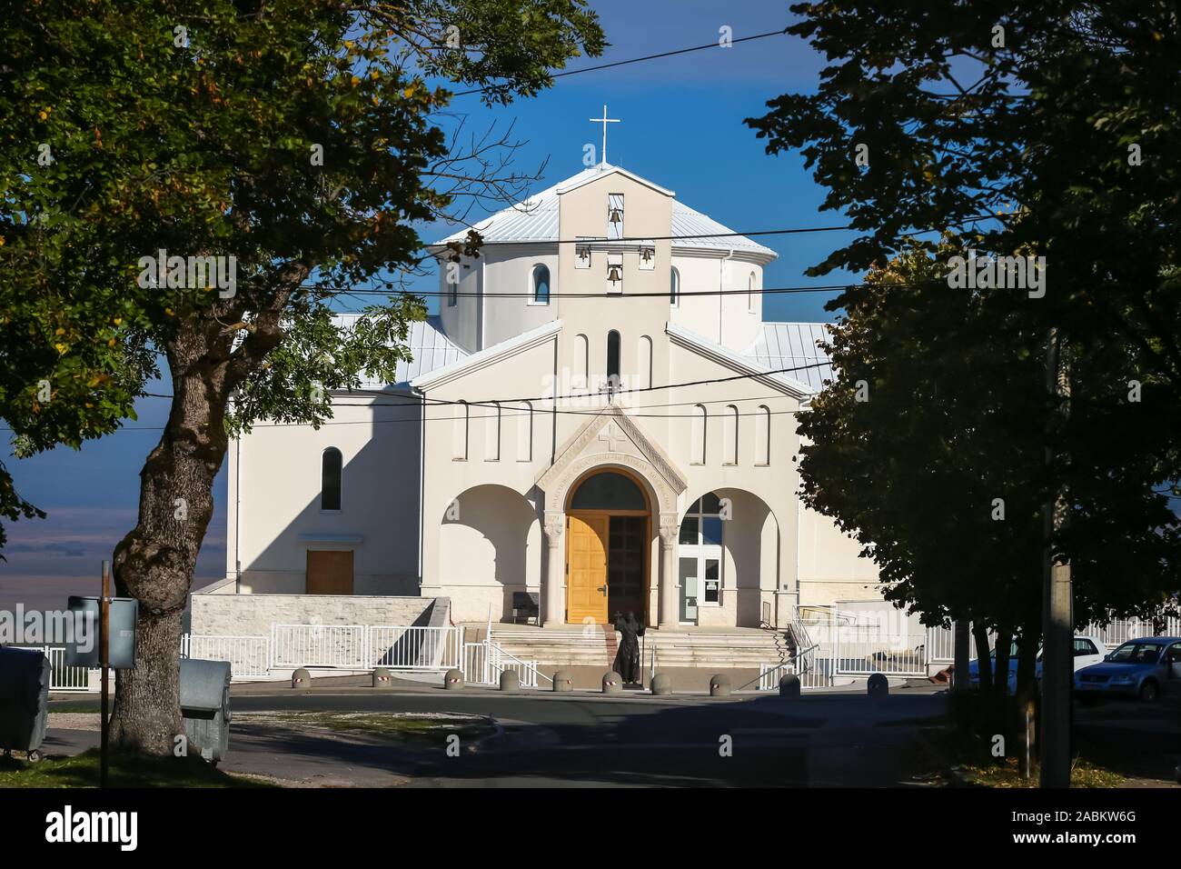 Udbina, Croatia - October 8, 2019 : Modern new Church of the Croatian ...