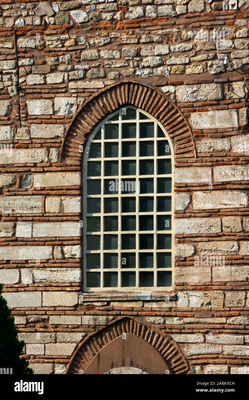 Window with arabic style. Brick wall. Istanbul, Turkey Stock Photo - Alamy
