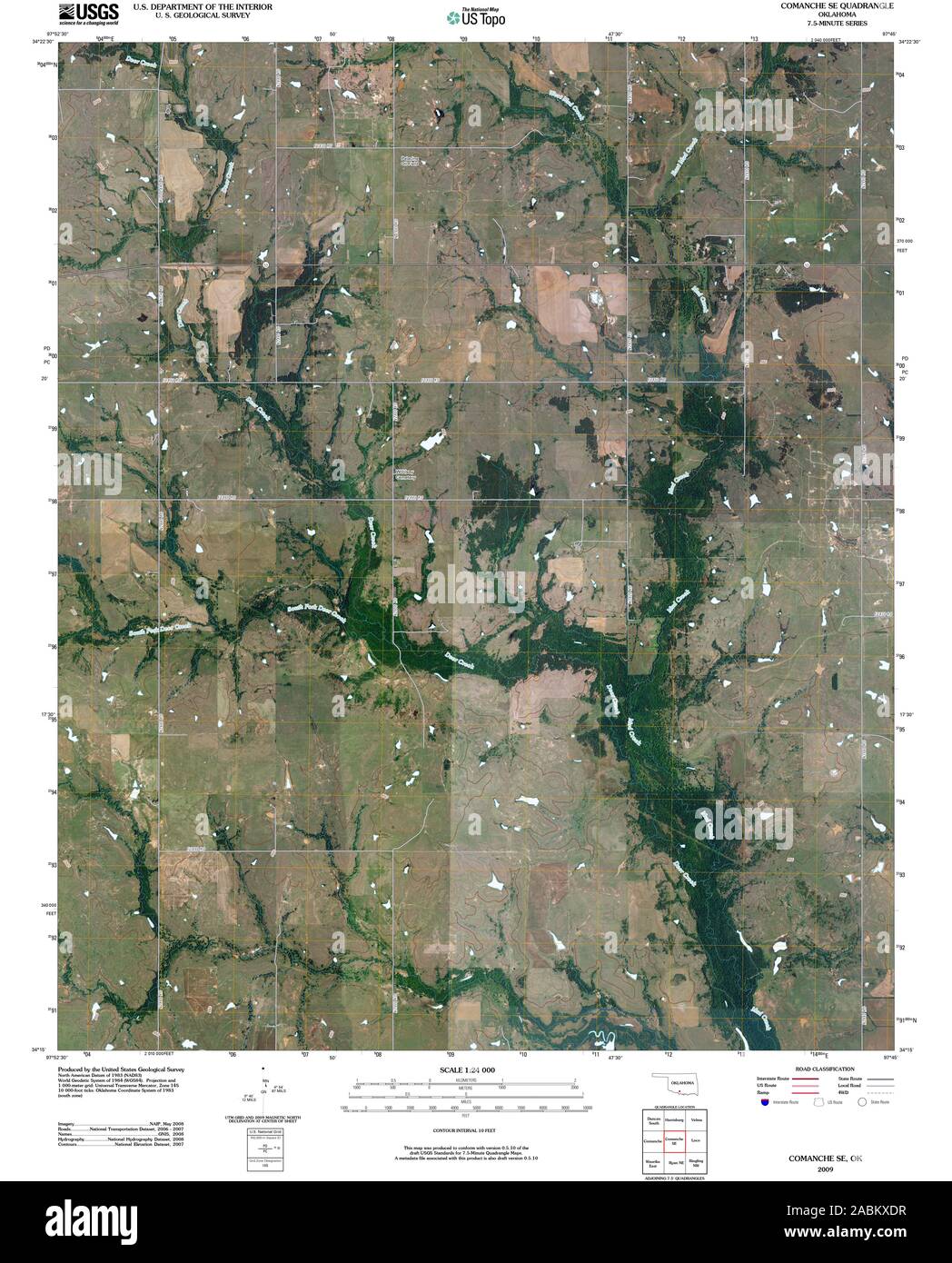 Map of comanche oklahoma hi-res stock photography and images - Alamy
