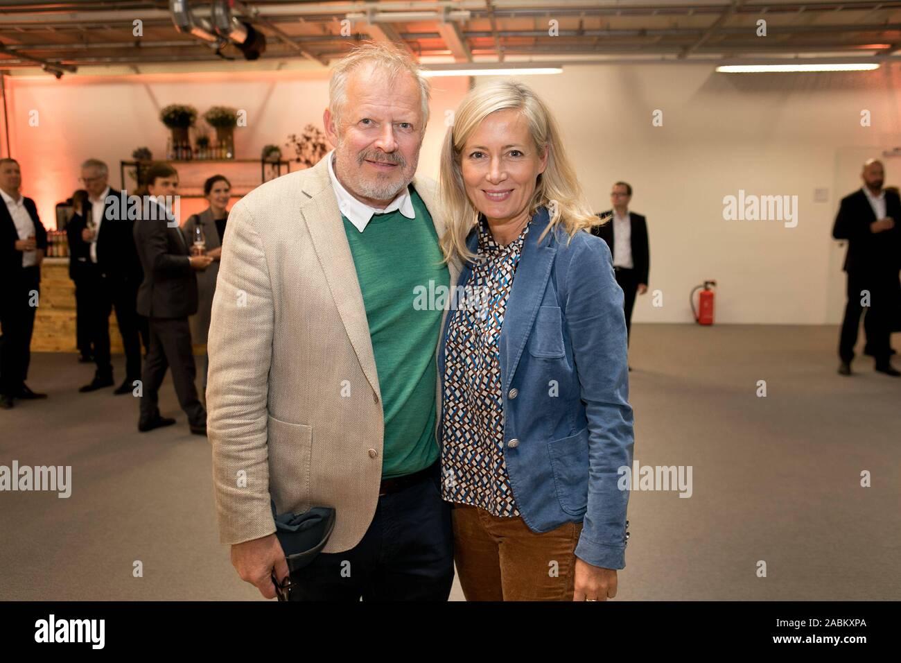 Actor Axel Milberg and his wife Judith Milberg (art historian) at the ...