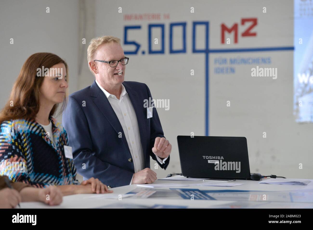 Kristina Frank and Roderick Rauert, municipal advisors from the company ...