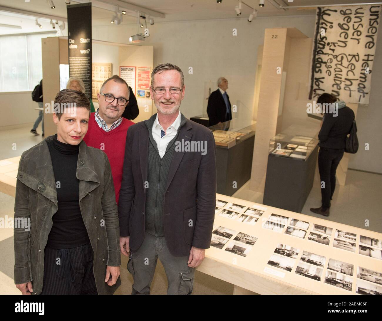 The curators Barbara Staudinger, Andreas Brunnner and Hannes ...