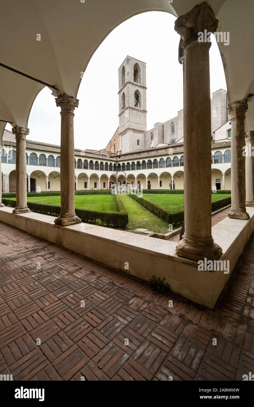Perugia. Italy. Courtyard of the Museo Archeologico Nazionale dell ...