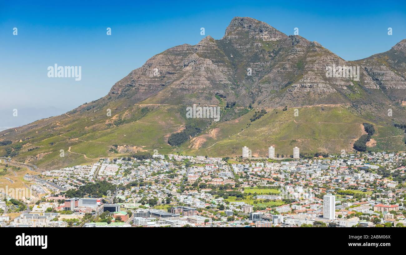 Cape Town, South Africa - October 15, 2019: view of Devils Peak on ...