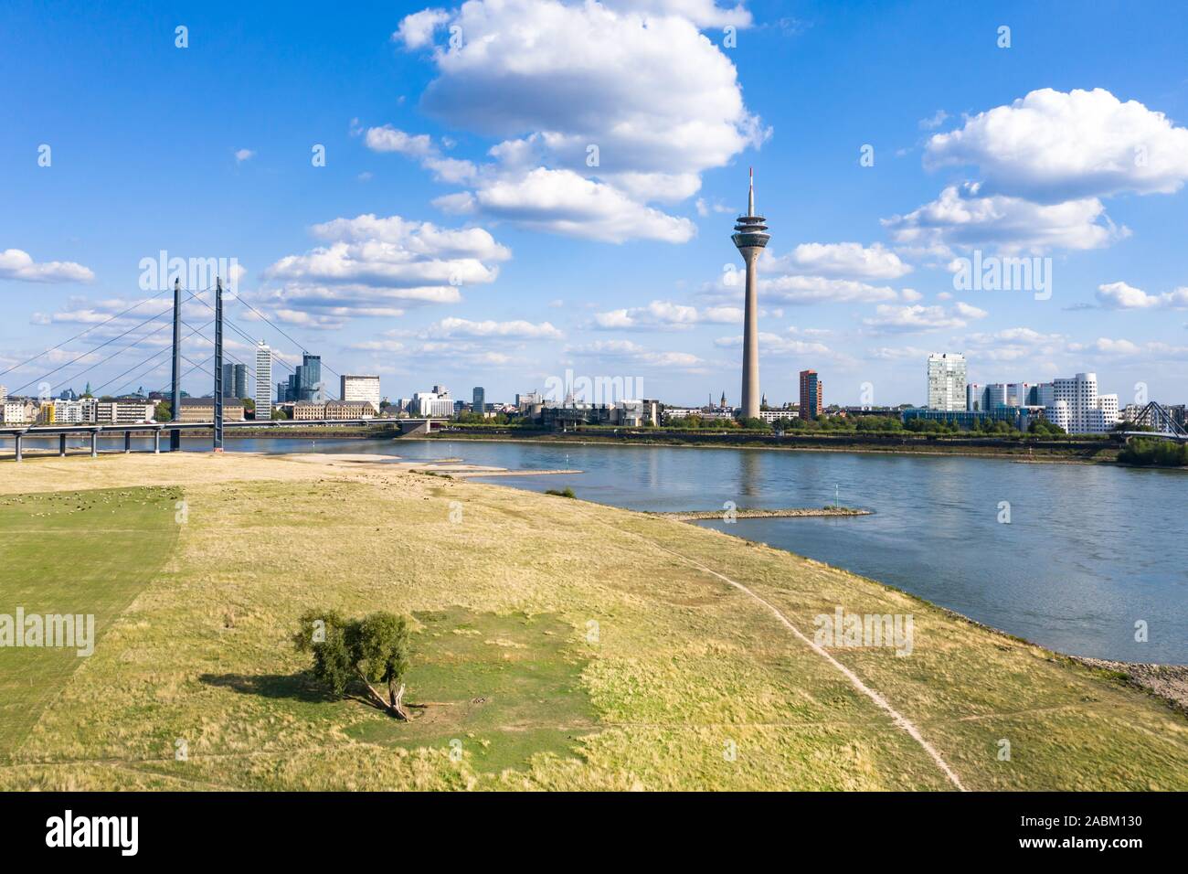 River Rhein in Dusseldorf - Germany Stock Photo - Alamy