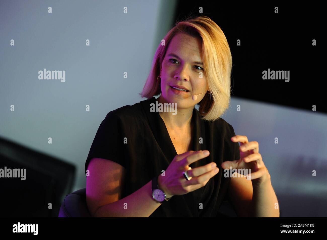 Magdalena Rogl (Head of Digital Channels at Microsoft Germany) at the ...