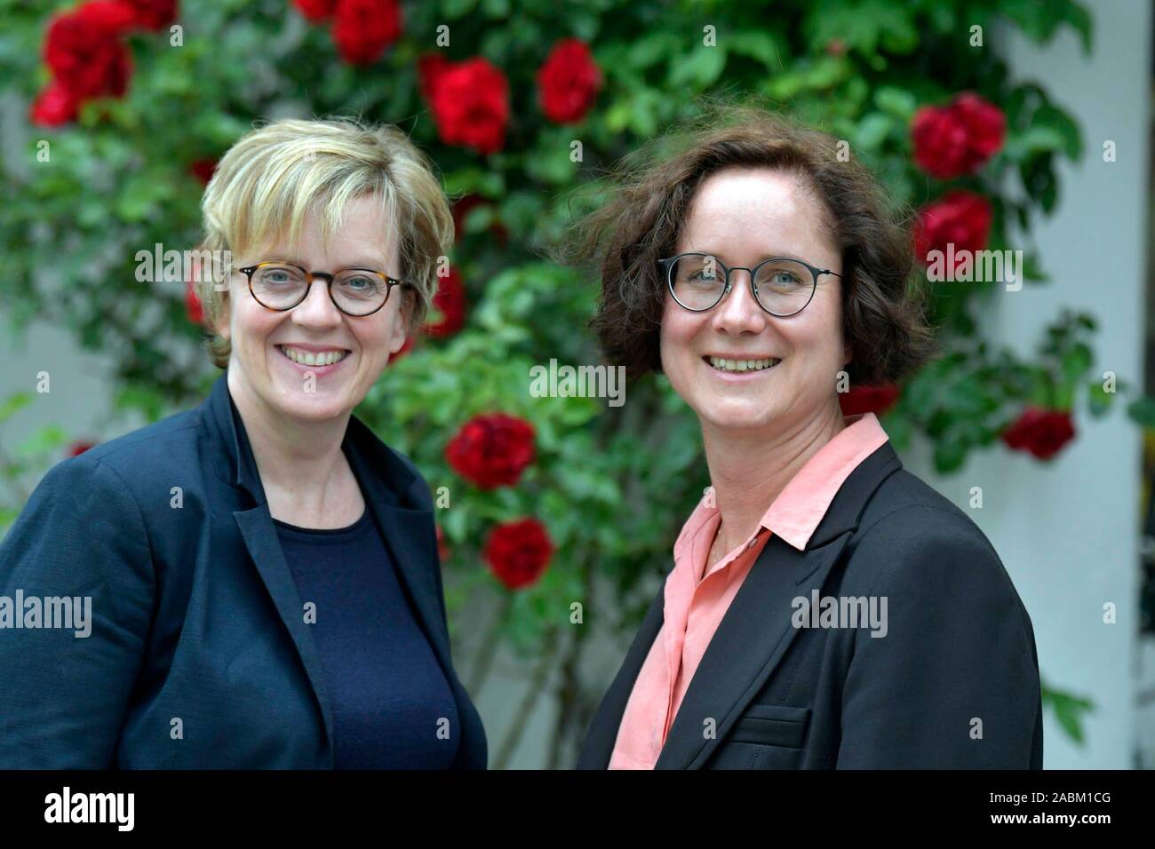 Natascha Kohnen, Chairwoman of the Bavarian SPD, with SPD Mayor ...