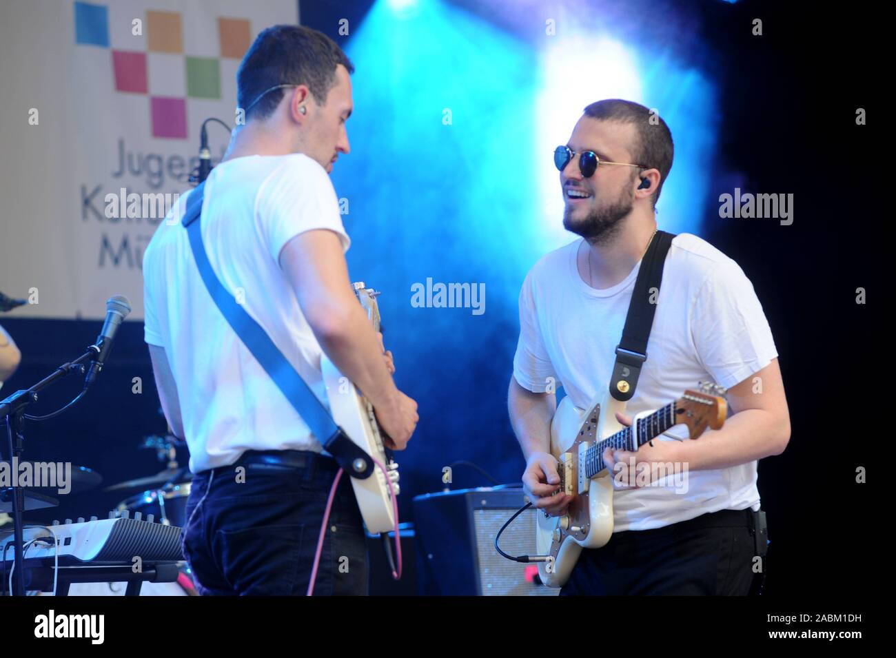 Whitsun weekend in Munich. The Austrian band "Please Madame" at the ...