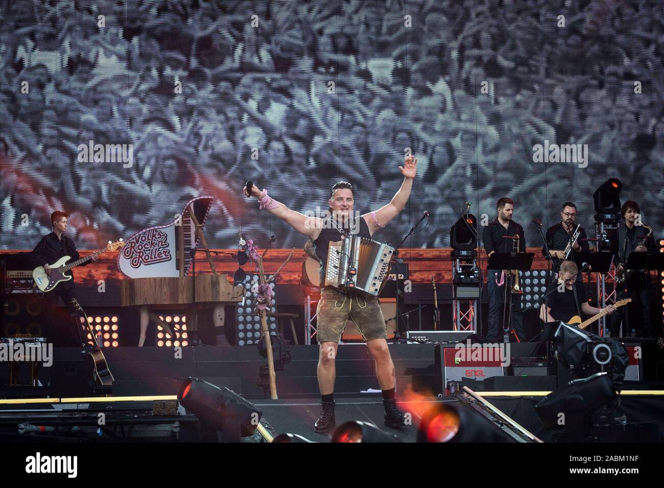 The Austrian folk musician Andreas Gabalier gives a concert in the ...
