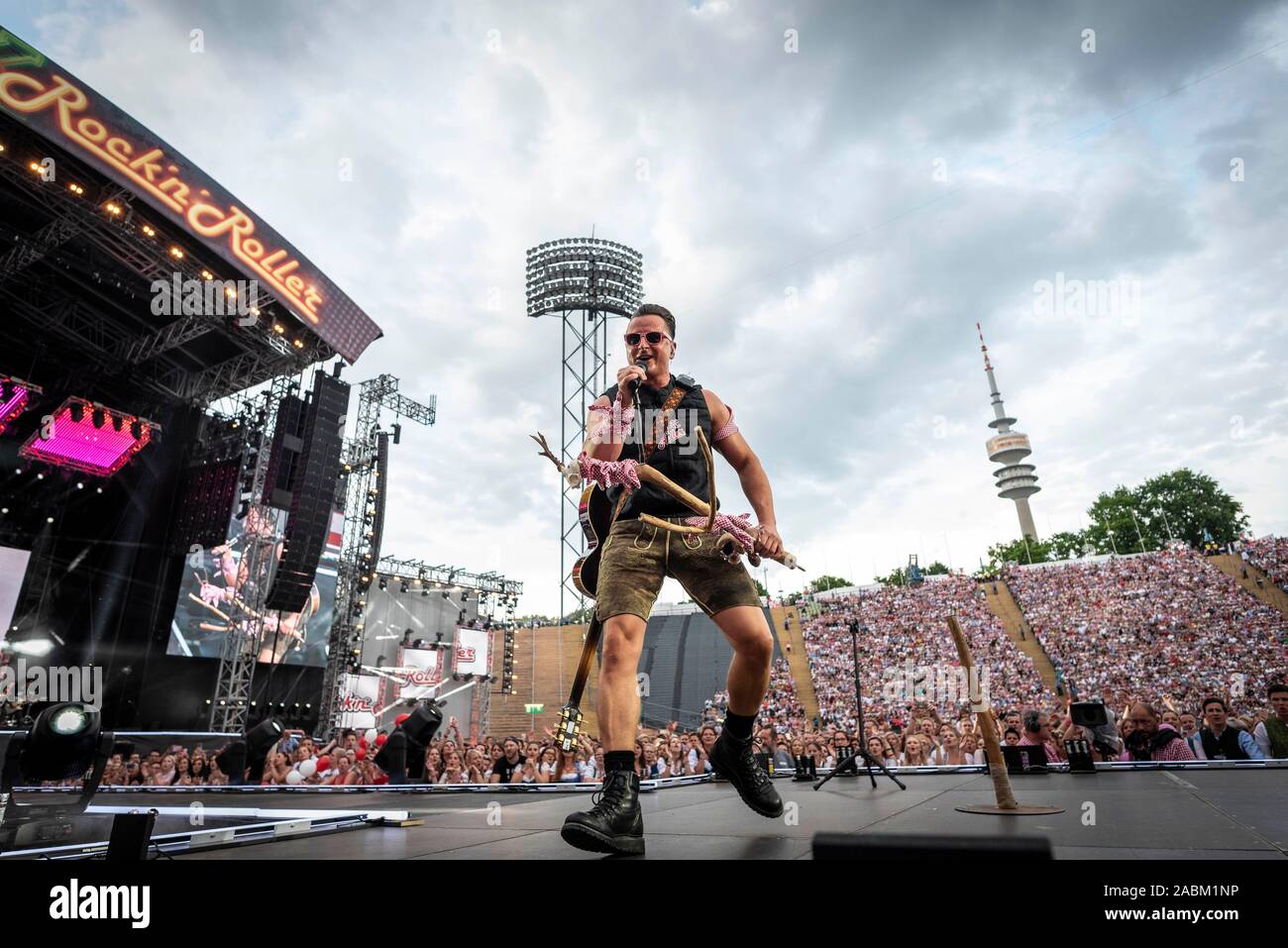 The Austrian folk musician Andreas Gabalier gives a concert in the ...