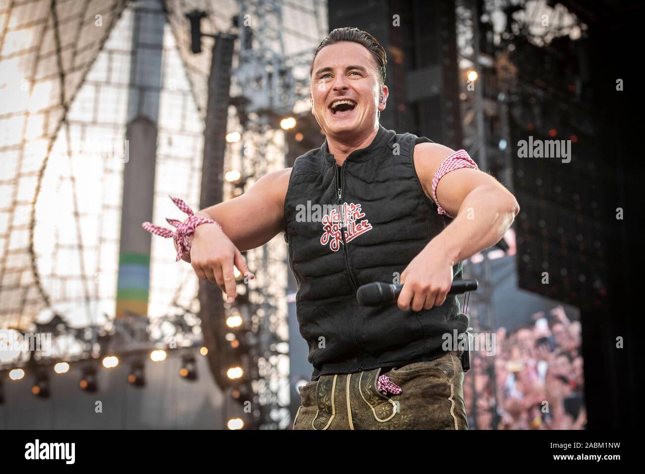 The Austrian folk musician Andreas Gabalier gives a concert in the ...