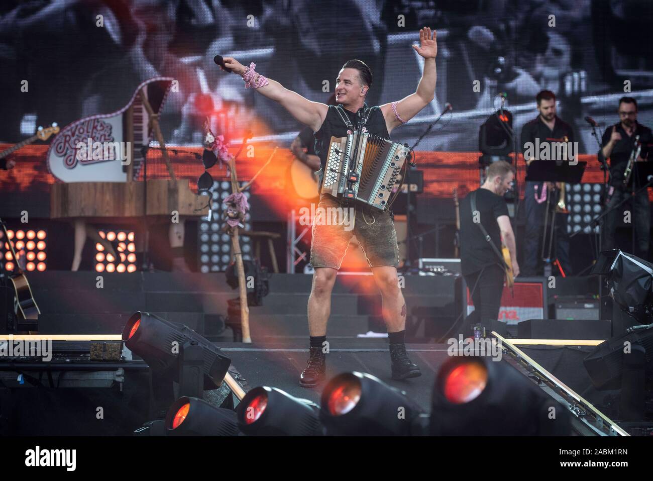 The Austrian folk musician Andreas Gabalier gives a concert in the ...