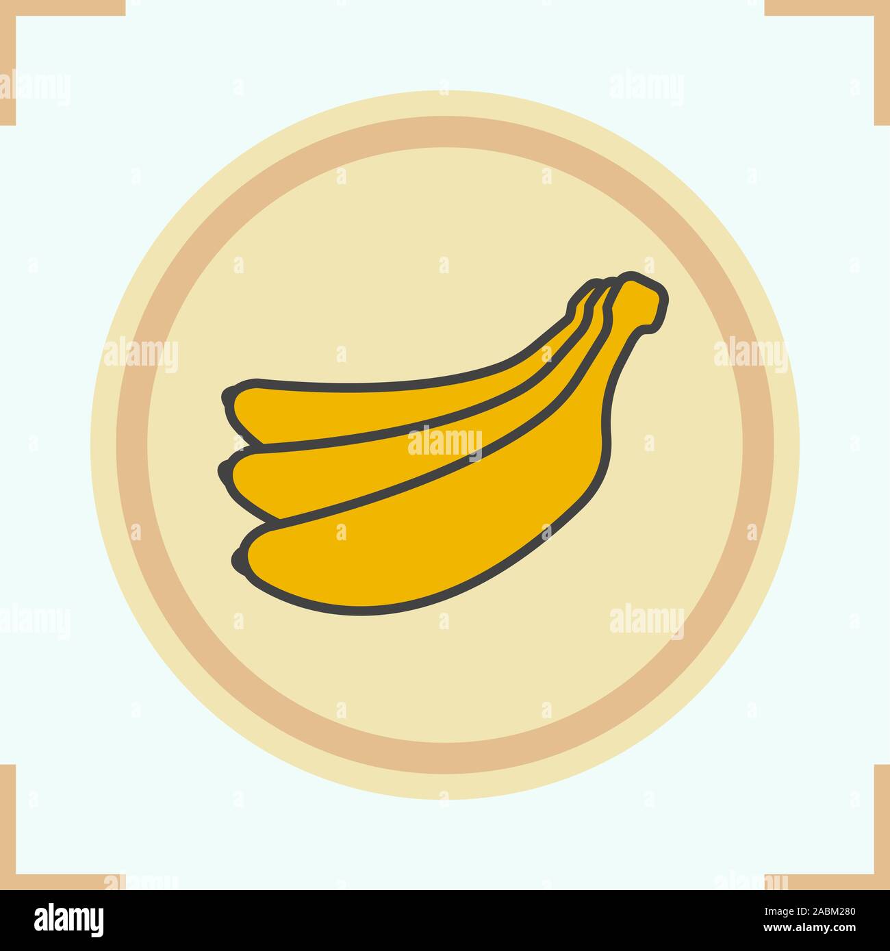 Bananas color icon. Isolated vector illustration Stock Vector Image ...