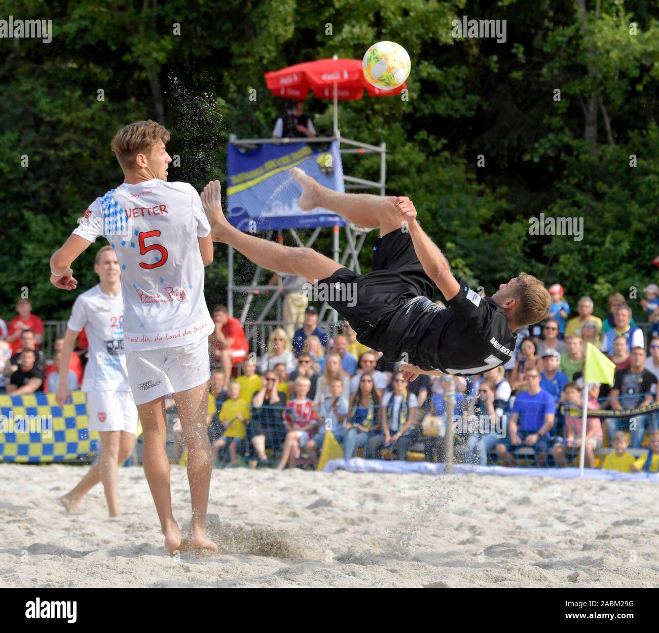 German Soccer League: The Bavaria Beach Bazis from Munich play against ...