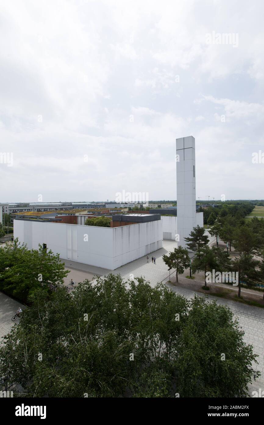 Ecumenical community centre Riem, photographed from a terrace of the ...