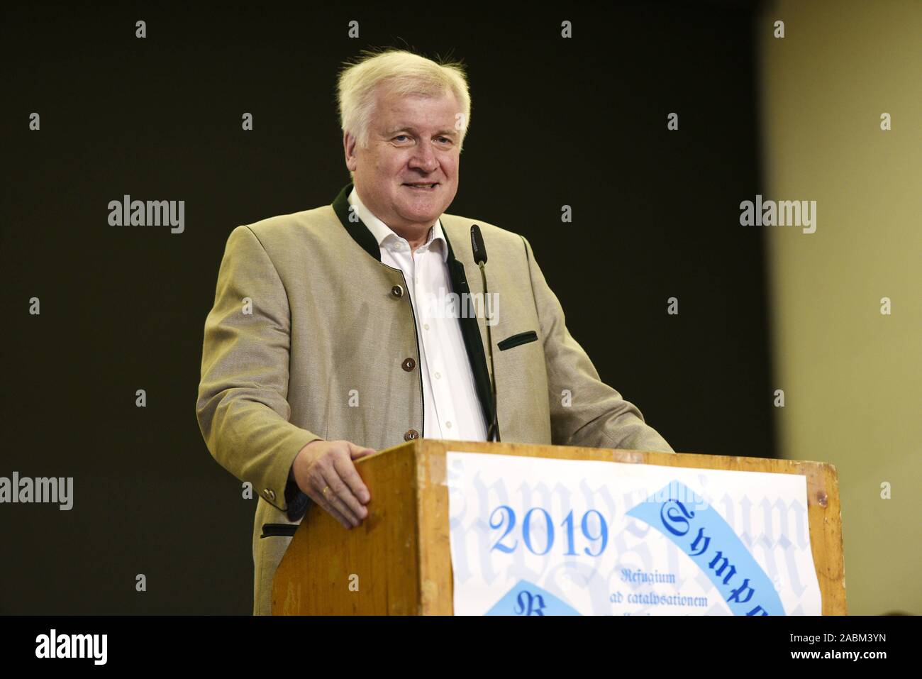 Federal Interior Minister Horst Seehofer (CSU) speaks at the Bavaricum ...
