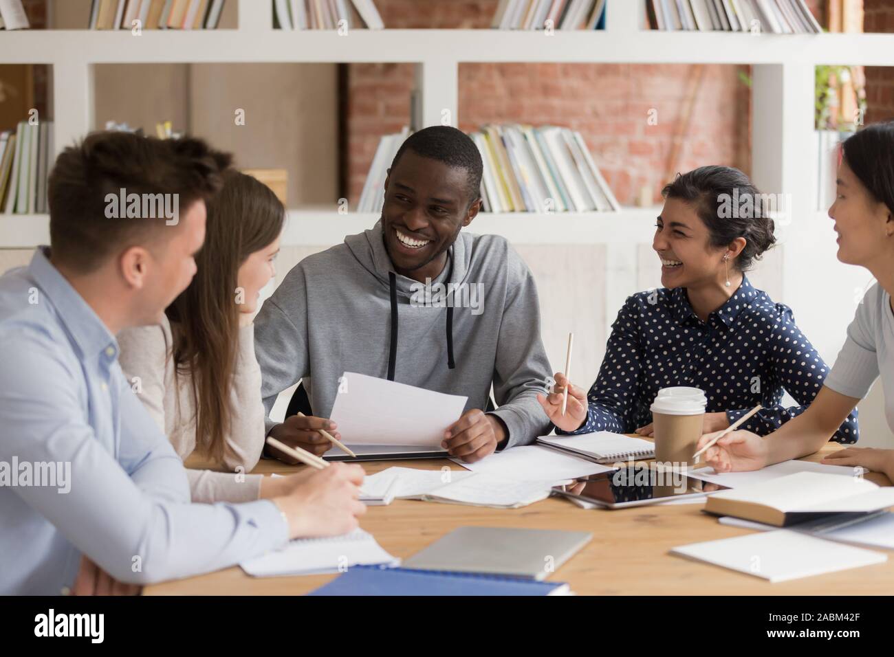 Diverse Group Of Students Studying