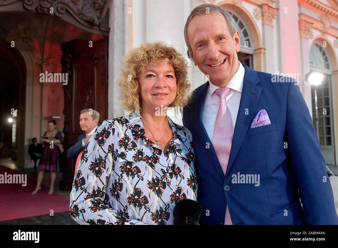 Festive guests at the festive summer reception of the Bavarian ...