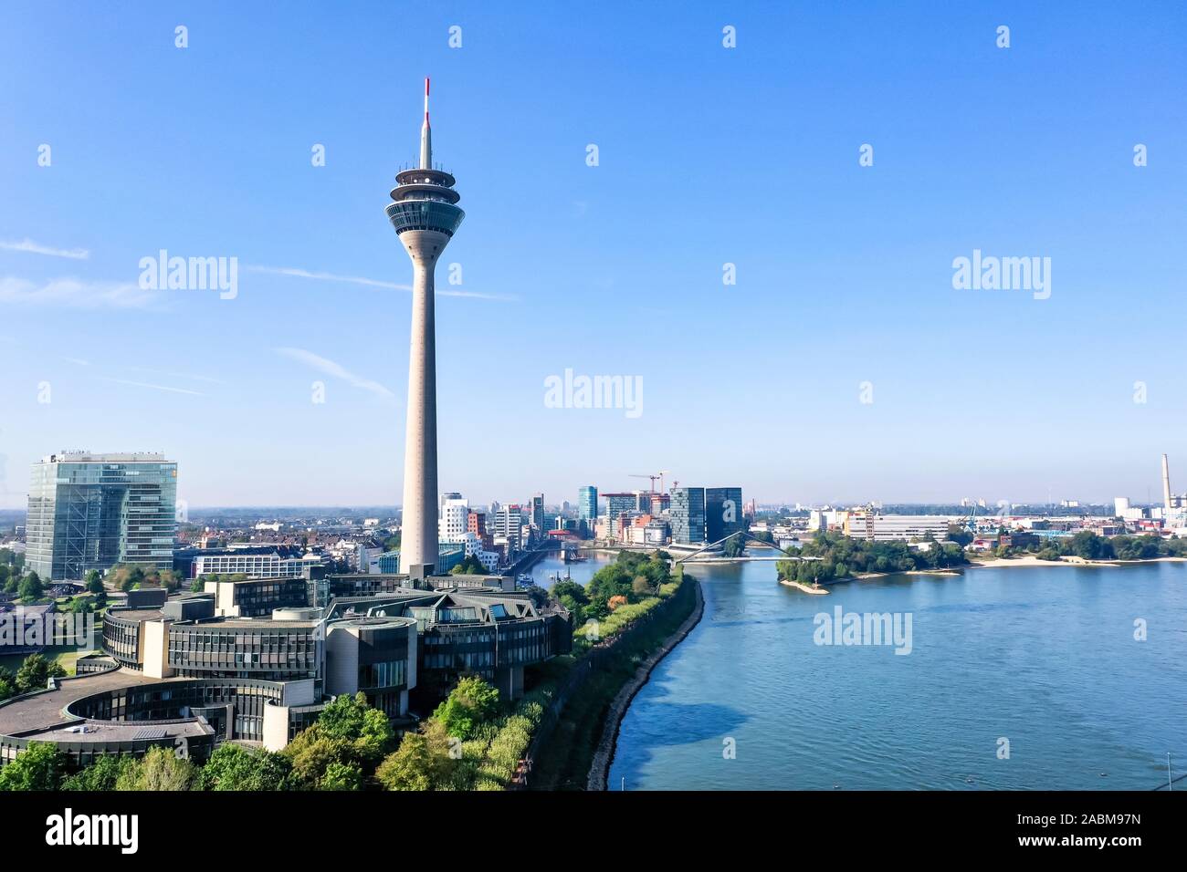 View duesseldorf from rheinturm hi-res stock photography and images - Alamy