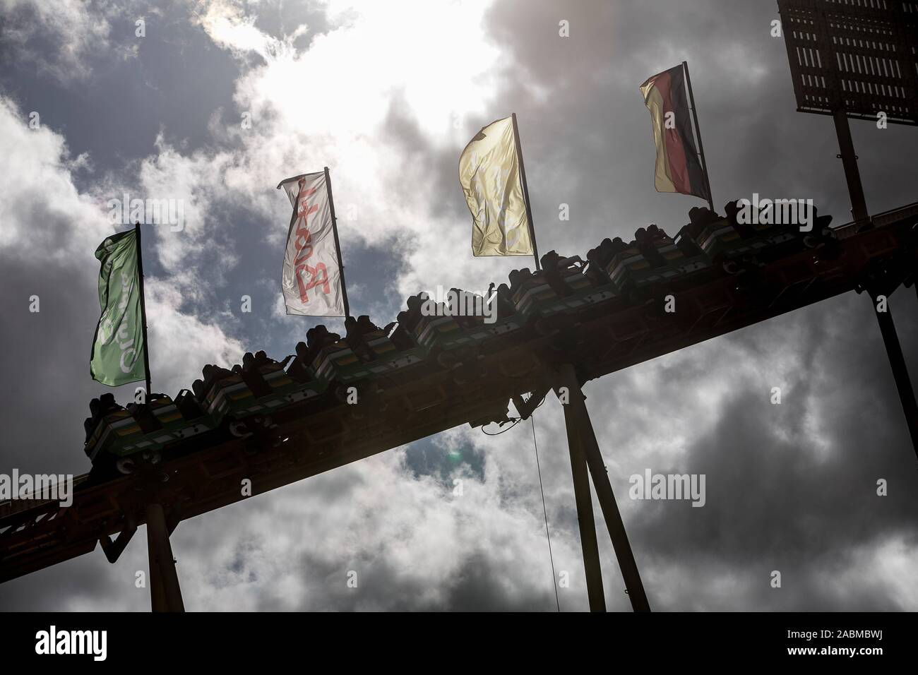 Roller coaster olympia looping oktoberfest hi-res stock photography and ...
