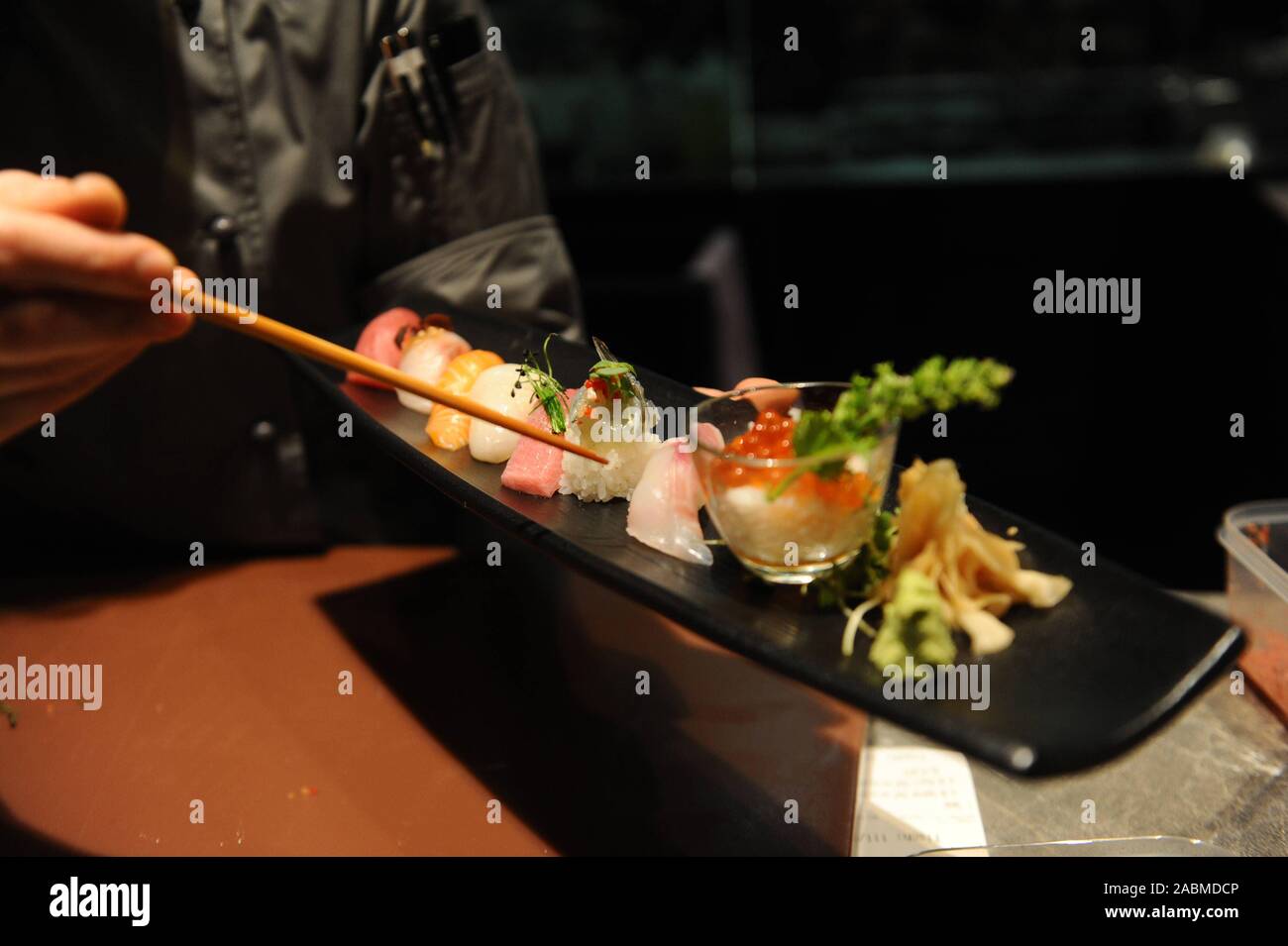 Dishes prepared in the Japanese Vietnamese restaurant "Anoki" in the ...