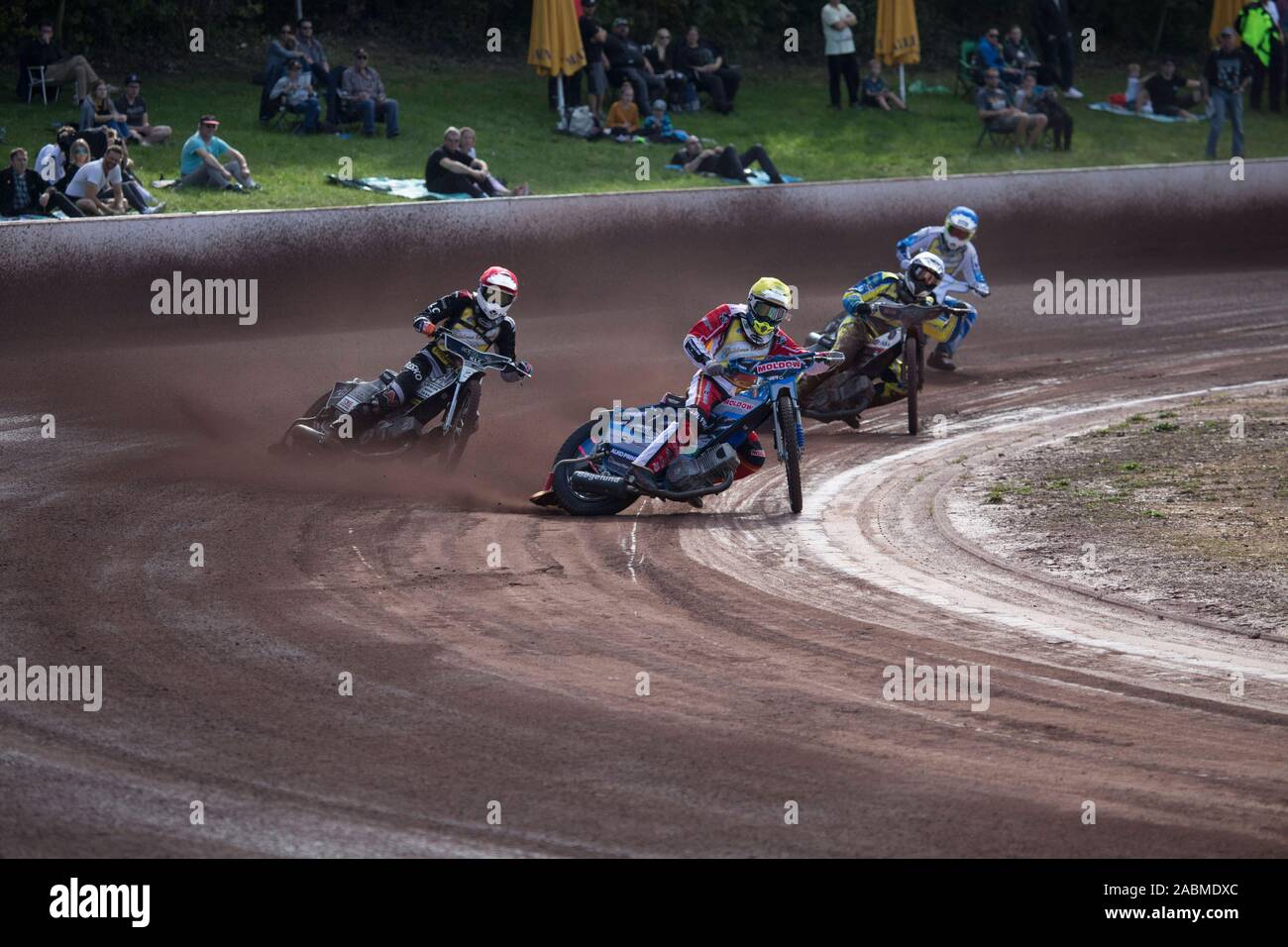 Race day on the speedway racetrack of the MSCO in Olching. [automated ...